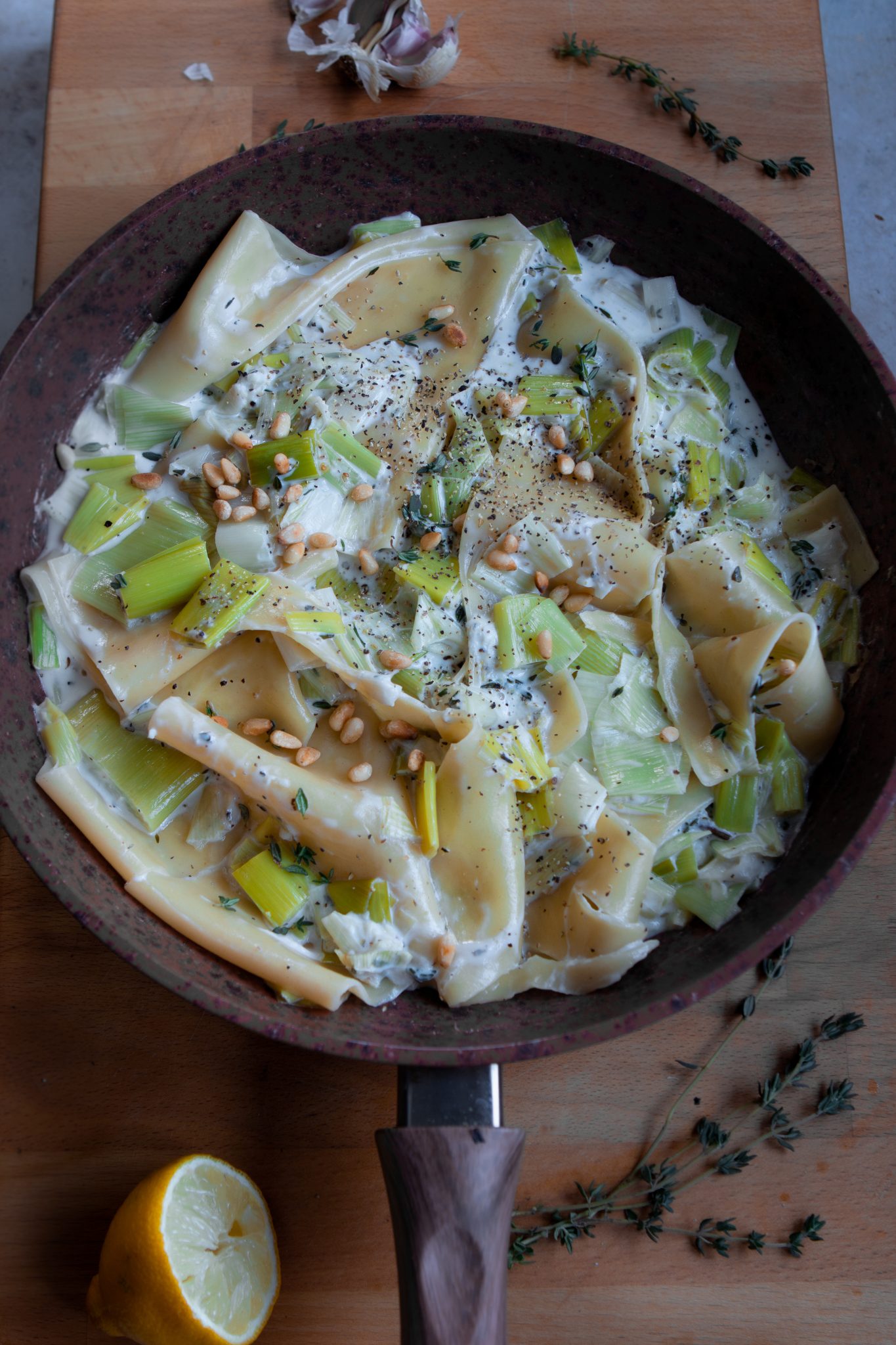 Creamy braised leek pasta – British Leeks