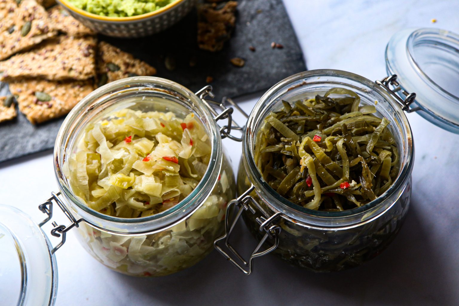 Fermented Leeks ‘Leekchi’ with optional fish sauce – British Leeks